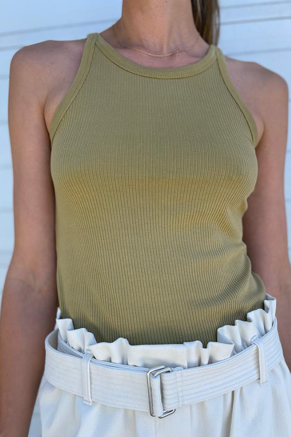 Fennel Seed Vintage Ribbed Tank – Des Kohan