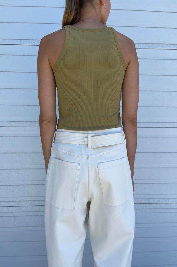 Fennel Seed Vintage Ribbed Tank – Des Kohan