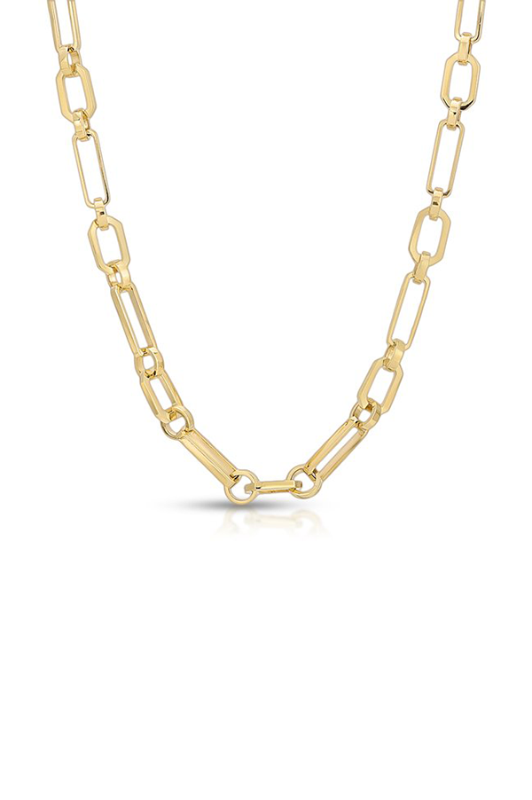 14K Gold Mixed Link Chain Necklace – Des Kohan